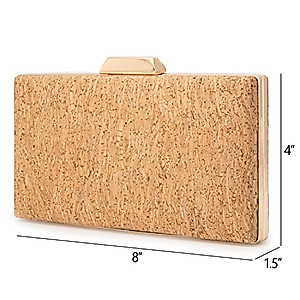 Cork Box Clutch, Gold1