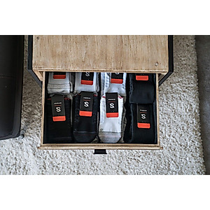 Strideline Basic Crew Socks | Quad-Ply Yarn Padding, Direct Compression and Zoned Cushioning, 3 Pack (White, Medium-Large)