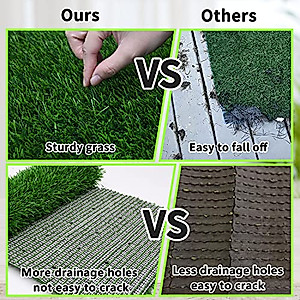 Grass Pad for Dogs Strong Absorbency Soft and Real Grass for Pets Potty Training, Easy to Clean Fake Grass for Dog Indoor Outdoor Use(39.3 x 31.5 inches,1 Pack)