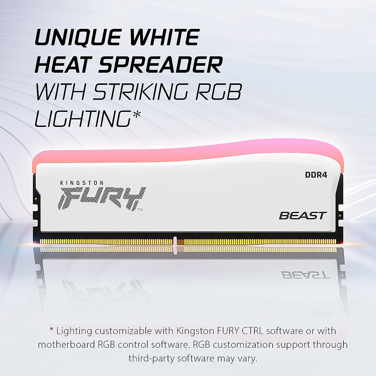 Kingston Technology Fury Beast RGB Special Edition 32GB (2x16GB) 3200MT/s CL16 DDR4 Desktop Memory Kit of 2 | Infrared Syncing | Intel XMP & AMD Ryzen Ready | RGB CTRL Software | KF432C16BWAK2/32