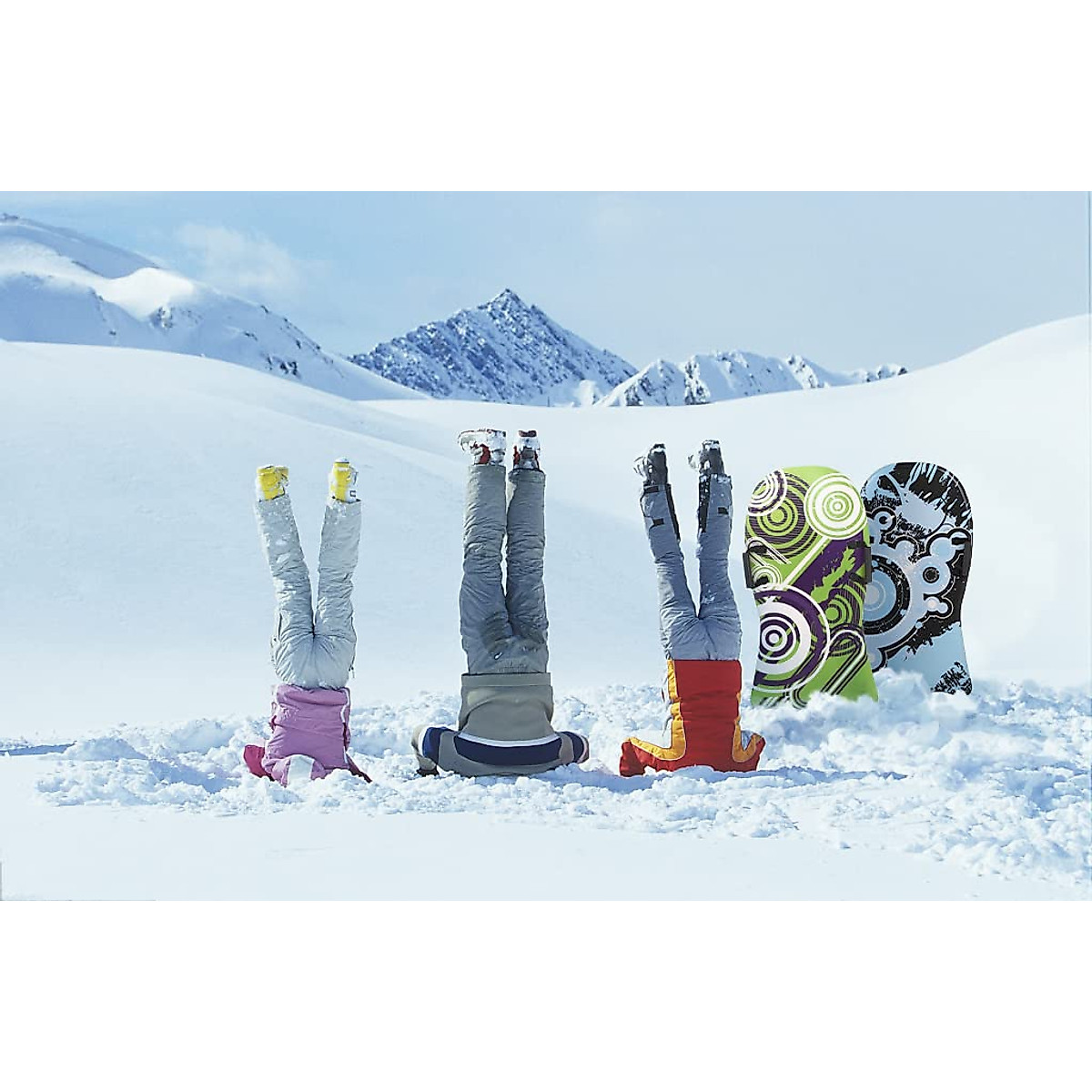 ALPHA CAMP 36" Snow Sled Premium Recreational Winter Foam Snow Sled with Tow Rope and Handles 2 PACKS