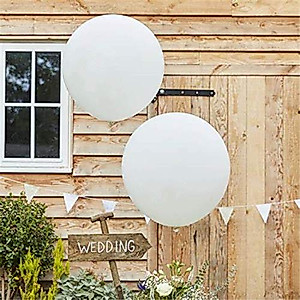 5PCS Big White Balloons Giant 36 Inch Large White Balloons Jumbo White Balloons for Birthday Wedding Baby Shower Carnival Party New Year's Day Decorations Supplies