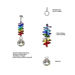 H&D 30mm Chandelier Crystals Ball Prisms Rainbow Octogon Chakra Suncatcher for Gift