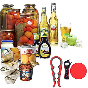 Jar Grip Opener Bottle Opener Set of 3,Multi Kitchen Tools Set,Rubber Jar,Non Slip Gripper Pad,Jar Openers Get Lids Off Easily for Weak, Senior, Arthritis Hands