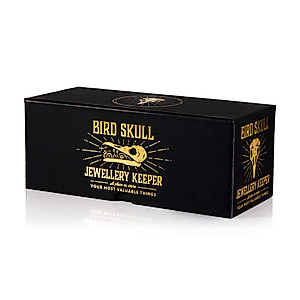 Suck UK | Jewellery Box | Bird Skull Jewellery Organiser or Key Bowl | Gothic Home Decor Ornament | Trinket Box & Trinket Dish For Bedroom | Stand Alternative | Gothic Gifts & Skull Gifts