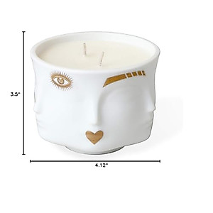 Jonathan Adler Gilded Muse Candle, White and Gold