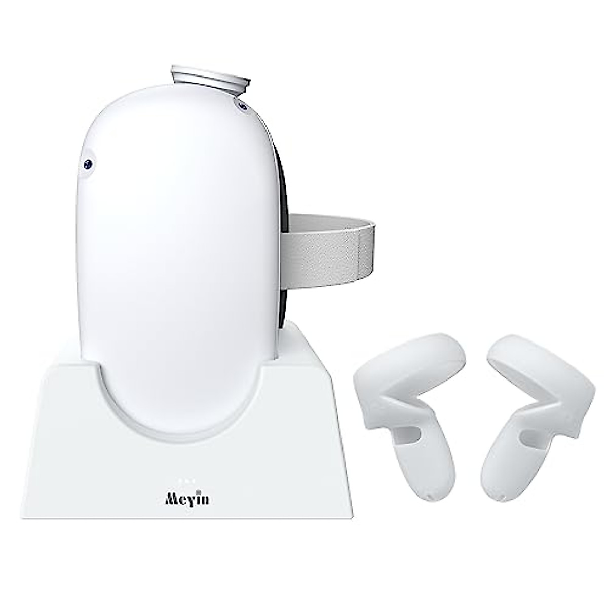 MEIYIN Charging Dock for Oculus Quest 2, Headset Charging Stand with USB-C Charger and Cable, White