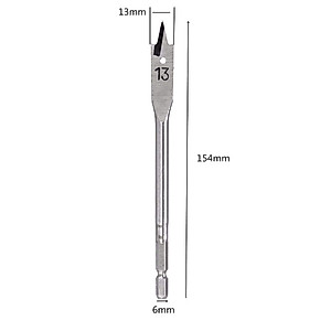 hwangli 6-40mm Flat Wood Drill Bits Carbon Steel Spade Hex Shank Cutter Carpenter Tool 18mm