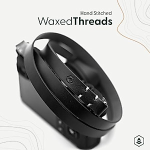 Evergreen Genuine Leather Minimalist Neck Shoulder Slim Camera Strap (Black, 38")