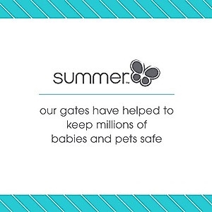 Summer Extra Wide Decor Safety Baby Gate, Gray – 27” Tall, Fits Openings of 28” to 51.5” Wide, 20” Wide Door Opening, Baby and Pet Gate for Extra Wide Doorways