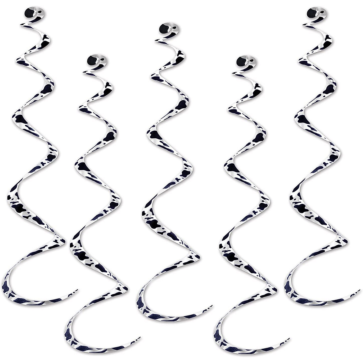 Cow Print Theme Disposable Tableware Party Supply Bundle with Decorations, Table Cover, Plates, Napkins and Cups - Up to 16 Guests - 88 Pieces