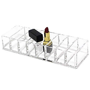 Foraineam 4 Pack Acrylic Compact Organizer Cosmetics Beauty Care Powder Holder Blushes Highlighters Eyeshadow Makeup Organizer