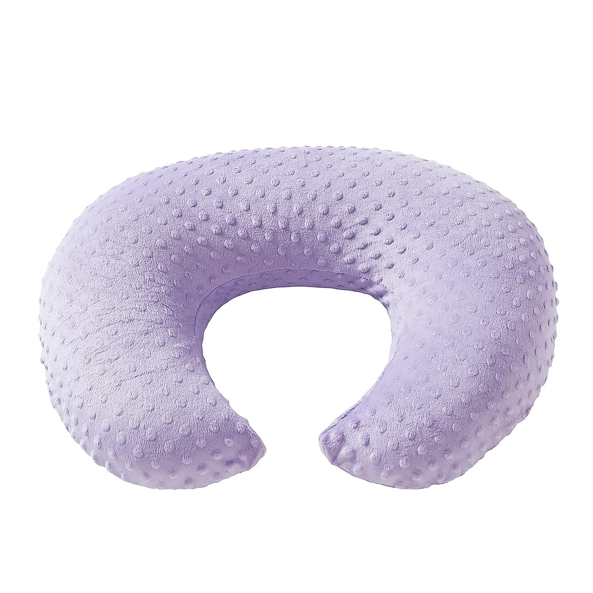 DONOMILO Minky Dots Nursing Pillow Cover, Case Plush Breathable Breastfeeding Pillow Slipcover Fits Nursing Pillow, Super Soft Snug Positioners for Baby Boy Baby Girl (Lavender)