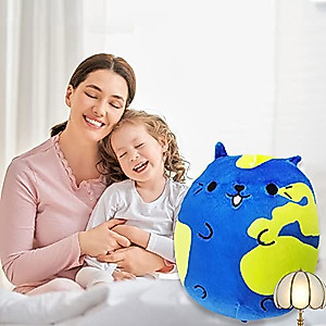 Weighted Cat Stuffed Animals 10" Big Kawaii Cute Plushie for Girls Boys Anxiety, Anime Cat Plush Toy, Kitten Soft Plushy for Christmas Stocking Stuffers Party Favors Birthday Gift for Kids (Blue1)