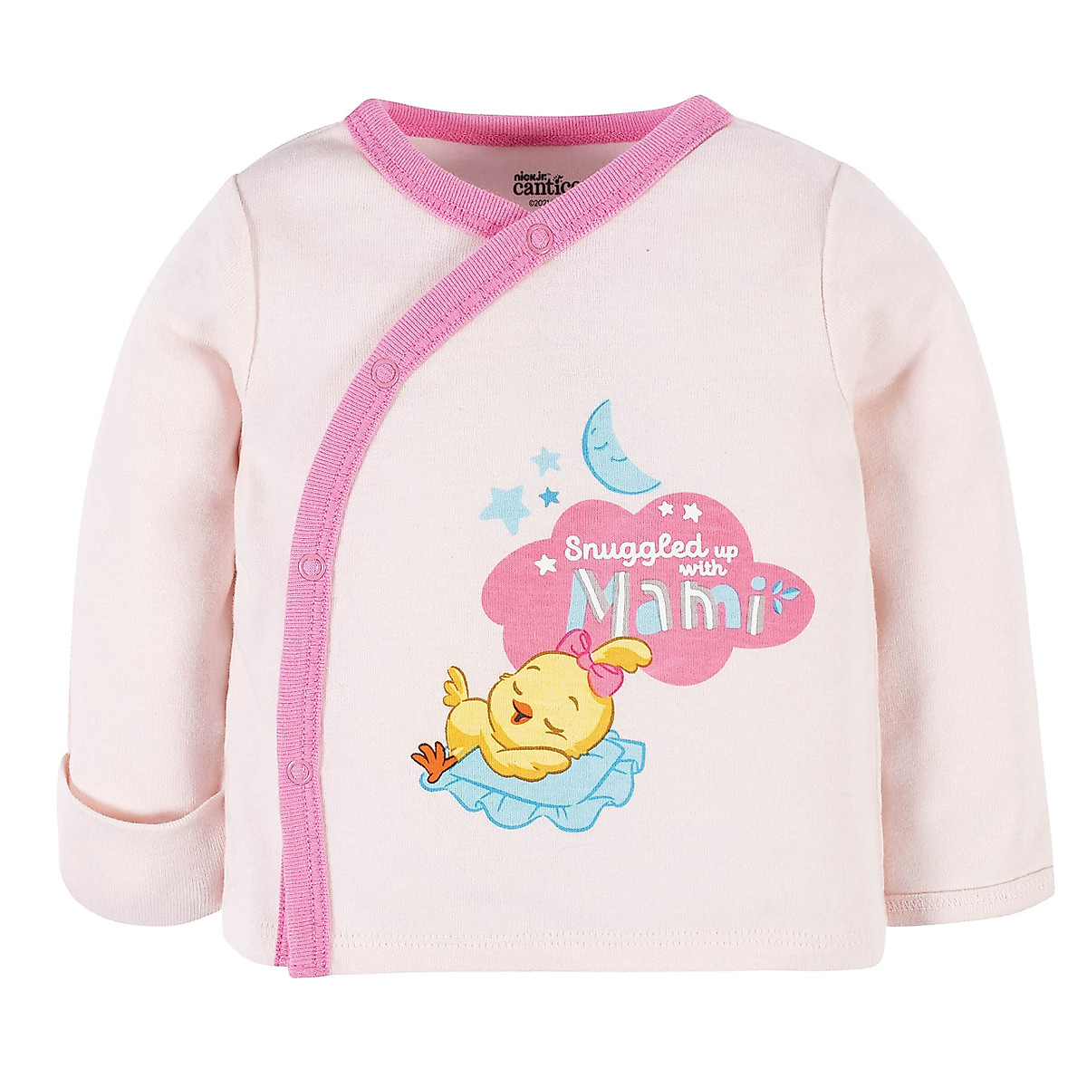 Canticos Unisex-Baby girls 3-piece Take-me-home Shirt, Footed Pant, Cap and Toddler Layette Set, Pink, 0-3 Months US