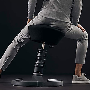 aeris Swopper New Edition Ergonomic Stool - Dynamic Office Chair for a Healthy Back - Office Stool and seat Trainer - 17.7-23.2seat Height, Spring strut Type Standard