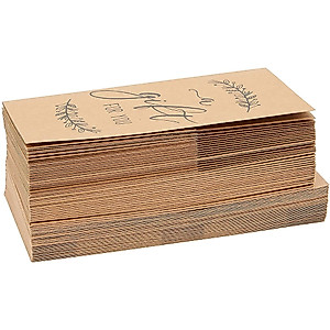 Pipilo Press 36 Pack Money Cards with Envelopes, A Gift for You Cards for Cash, Holiday's, Birthday's (Kraft Paper, 3.5 x 7.25 In)