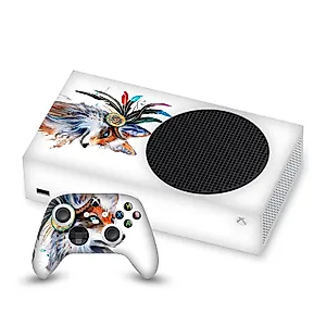 Head Case Designs Officially Licensed Pixie Cold Fox Art Mix Vinyl Sticker Gaming Skin Case Cover Compatible with Xbox Series S Console and Controller Bundle