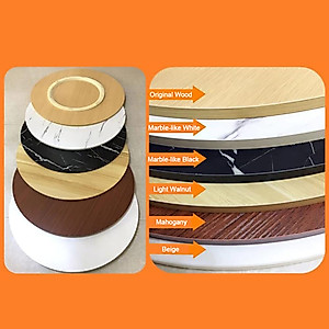 KADEUX Rotating Wooden Lazy Susan Turntable, 20in 24in 28in 30in 36in 40in Tabletop Rotating Serving Tray, 360° Rotating Wood Turntable for Home, Kitchen, Restaurant (Color : Mahogany, Size : 50cm/2