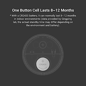 Qingping Digital Bluetooth Thermometer Hygrometer, Accurate Temperature Humidity Monitor, Indoor Smart Temperature Sensor and Humidity Gauge with E Ink Display, 30-Day Free Data Storage for Home