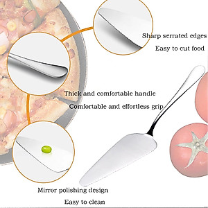 Pie Server, Stainless Steel Cake Cutter, 30 Pcs Pie Slicer, 9 Inches cake server, Pie Server Spatula for Pizza Dessert Cheese Cutting, Pie Slicer (Silver)