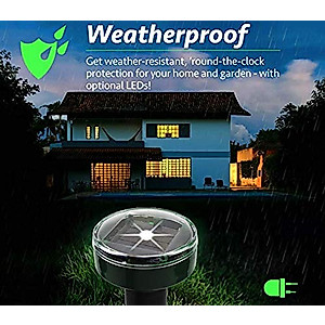 Senca 2-in-1 LED Solar Light Powered Sonic Mole Repellent: Ultrasonic Pest Repeller, Repel Mole, Gopher, Snake, Vole, Mouse for Outdoor Lawn Garden Yards Pest Control Rodent Repellent, Waterproof (6)