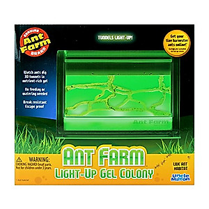 Uncle Milton Ant Farm Live Ant Habitat, Light-Up Gel Colony