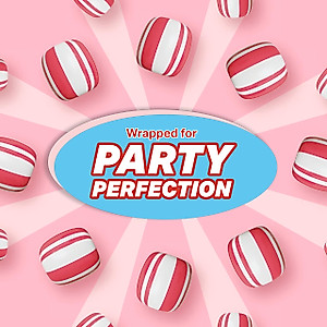 Soft Peppermint Candy Puff Christmas Mints - 2 Pounds Approx 175 Pieces - Mints Individually Wrapped Christmas Candy