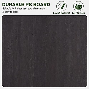 IMUsee 3-Piece 47.2" Dining Table Set for 4-6,Heavy Duty Kitchen Table with Metal Frame and Wood Board, Kitchen & Dining Room Table Set with Benches, Space-Saving Dinette for Small Space,Black&Black