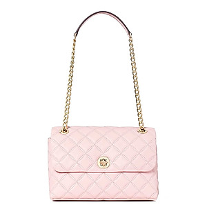 KATE SPADE NATALIA MEDIUM FLAP CROSSBODY SHOULDER LEATHER BAG IN ROSE SMOKE