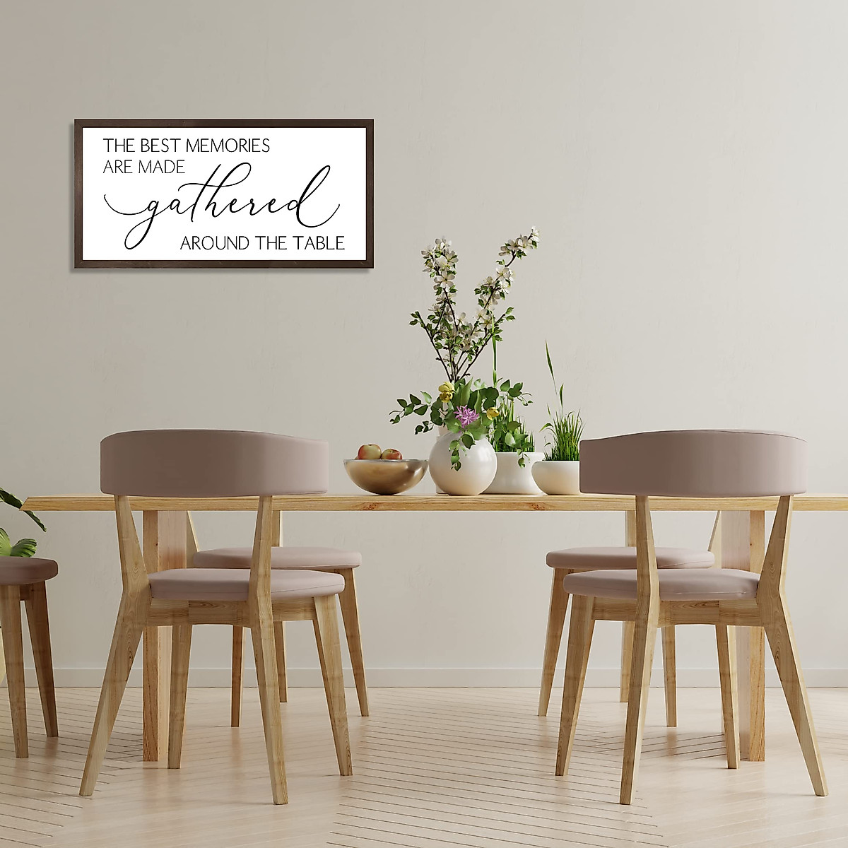 Dining room decor-wall sign-the best memories are made gathered around the table-dining room decor