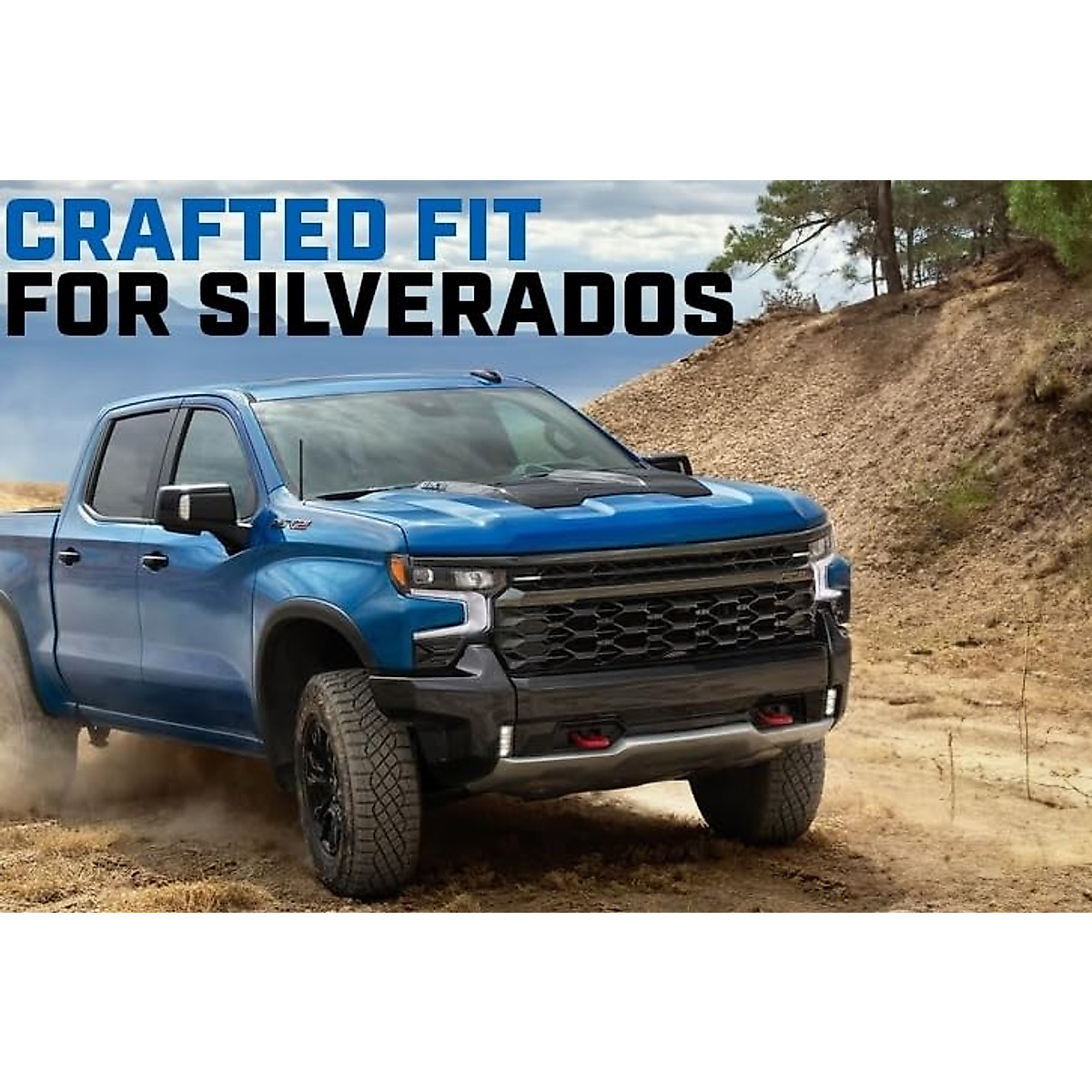 AntennaMastsRus Short Rubber Antenna fits Chevrolet Silverado 1500 (2006-2025), The Original 6 3/4", Car Wash Proof, Durable EPDM Rubber, Internal Copper Coil for Enhanced Reception