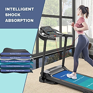 Merax Folding Electric Treadmill with Incline 2.5HP Energy Saving 12 Preset Programs Running Walking Jogging Machine for Home Office Indoor Cardio Exercise