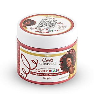 Curls Unleashed Color Blast Temporary Color Wax, Infused with Beeswax & Castor Oil, Sangria (6.0 oz).