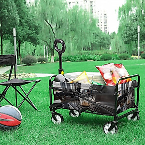 Collapsible Wagon Cart Coffee Cup of a Delicious Cappucino Latte Flat White with Latte Art Foldable Utility Wagon Large Capacity Garden Cart with Push Bar for Beach Camp Outdoor Shopping