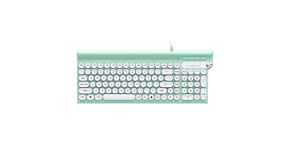 MQSUZA Mint Green Wired Keyboard - Stylish & Functional