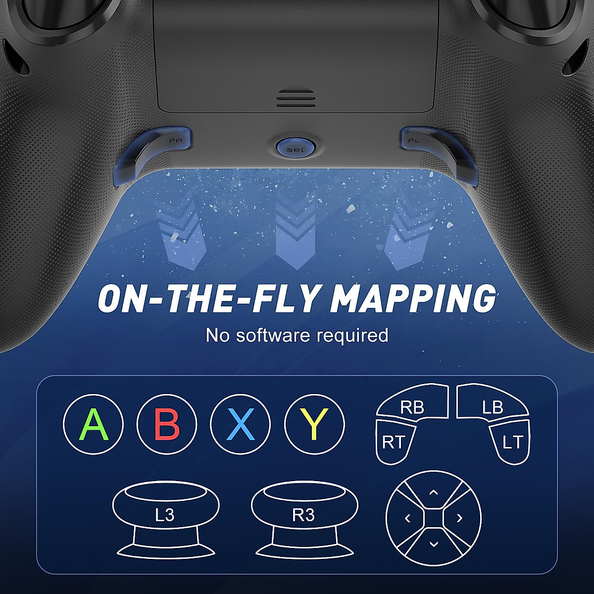 Dinosoo Wireless Controller for Android Windows PC Steam Games, Dual Vibration TURBO Macro Function Hall Trigger 3.5mm Headphone Jack - Oil Painting (Can't Connect to Xbox for Now)