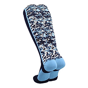 TCK Digital Camo OTC Socks (Navy/Columbia Blue, Large)
