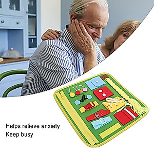 Soft and Comfortable Sensory Blanket Relieve Anxiety Educational Dementia Sensory Blanket Various Kinds Practicing Essential Skills for Welfare Home