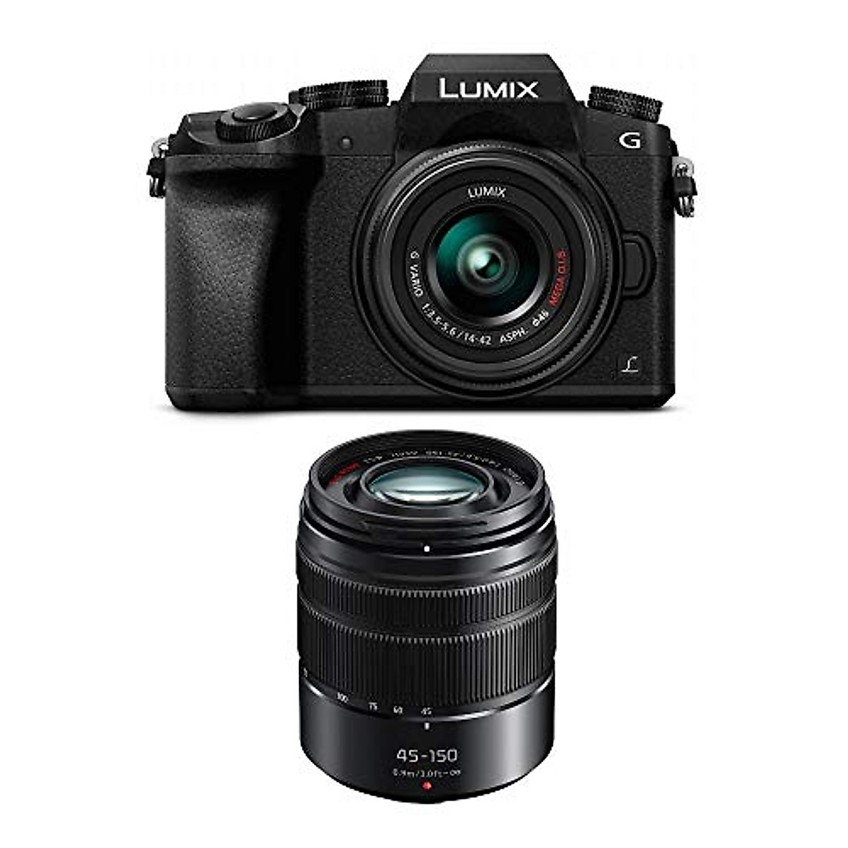 Panasonic LUMIX G7 Mirrorless Camera (Black) with Lens and Accessory Bundle