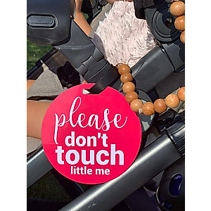 No Touching Car Seat Sign Please Don't Touch Little Me (Baby Safety No Touching Newborn, Baby Car Seat Tag, Baby Preemie No Touching Car Seat Sign) (Green)
