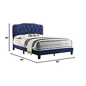 Best Quality Furniture Panel, Queen, Navy Blue