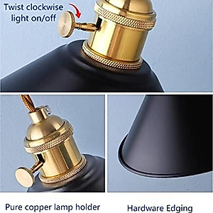 LightInTheBox 2PCS Vintage Wall Sconce, Retro Wall Light Fixture Metal Nordic Wall Lamp for Vanity Bedroom Aisle Grey