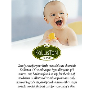 Kalliston, Rosemary Extract Herbal Soap Bar, Greek Extra Virgin Olive Oil, All Natural Aroma, All Skin Types, Crafted in Historic Crete, Greece, Pack of 4