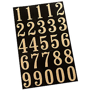 Hy-Ko Products MM-3N Self Adhesive Vinyl Numbers 2" High Black & Gold, 26 Pieces