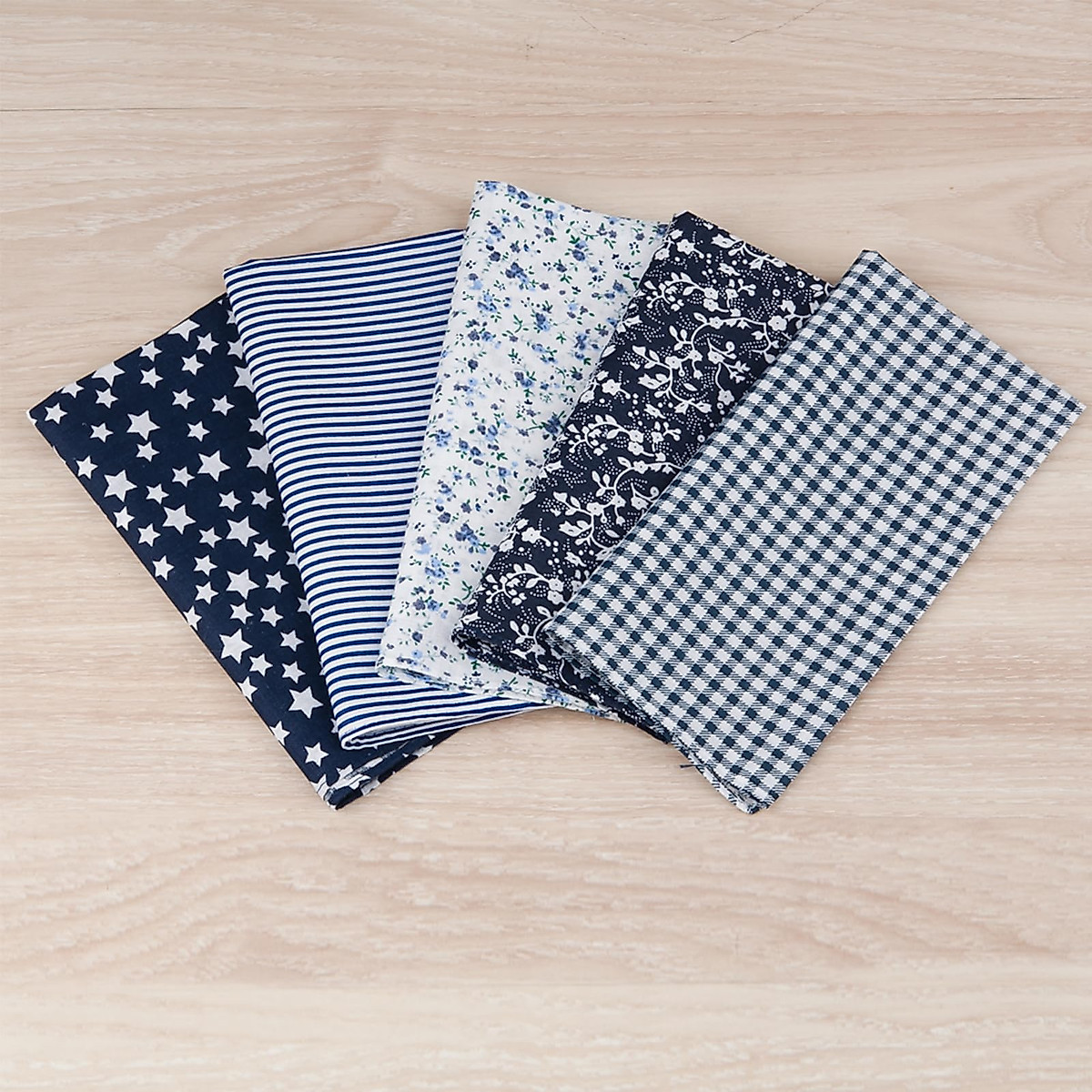 HOULIFE 5-10 PCs 100% Cotton Floral Printed Handkerchief Elegant Hankies for Women Ladies Girls Wedding Party