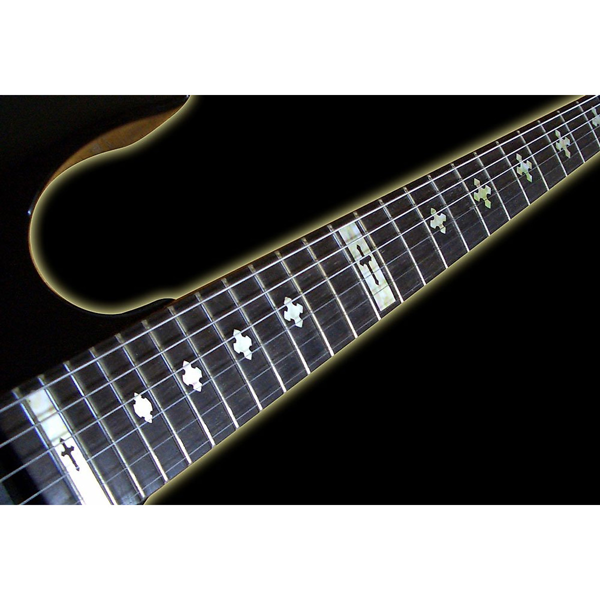 Jockomo Cross White Pearl Guitar Inlay Sticker