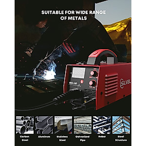 SILVEL MIG Welder 110V, 3 in 1 140A MIG/ARC/Lift TIG Welding Machine, Flux Core Welder with IGBT Inverter, Portable Gas/Gasless Welder Machine for Home Welder