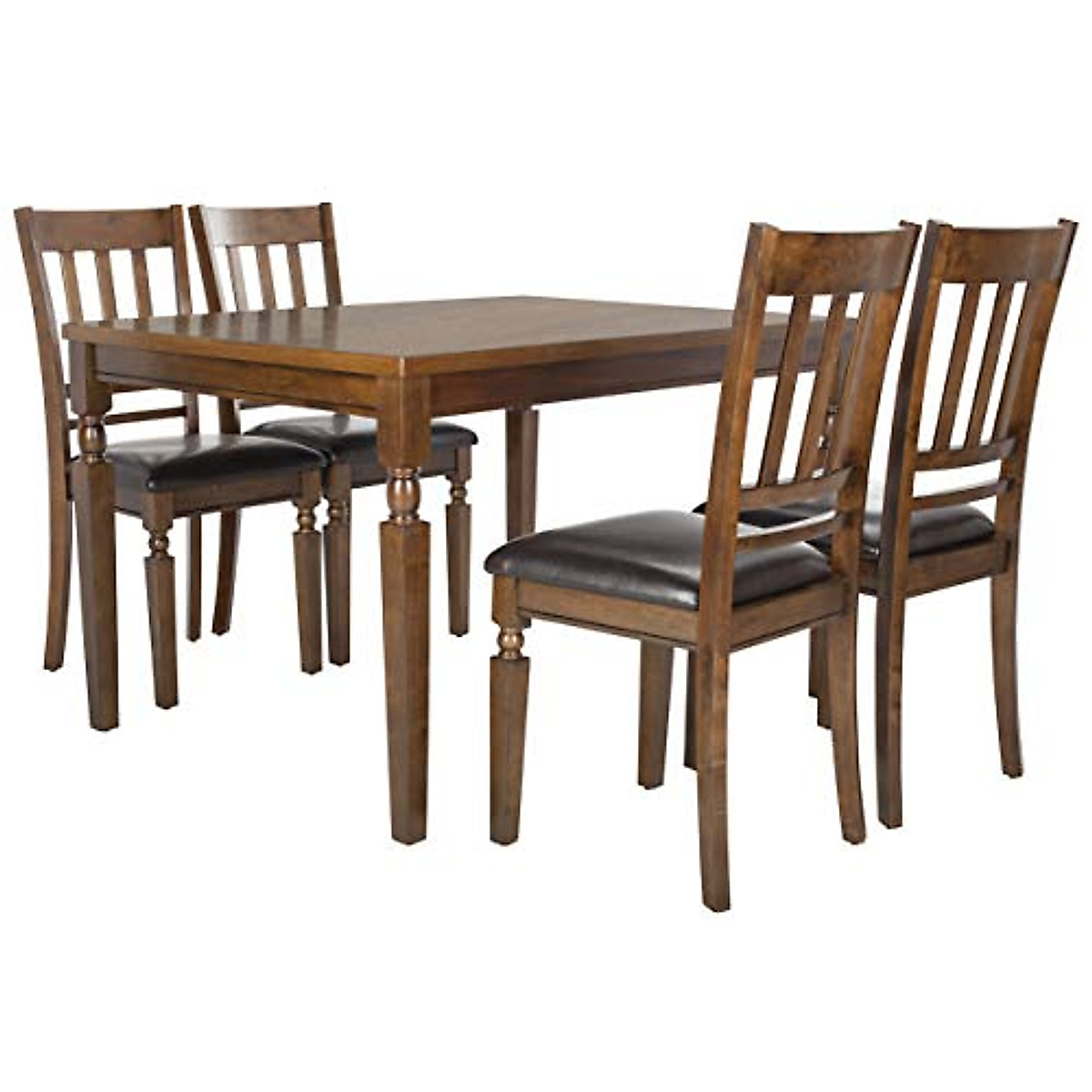 Safavieh Home Collection Kodiak 5 Piece Dining Set, Light oak and Black