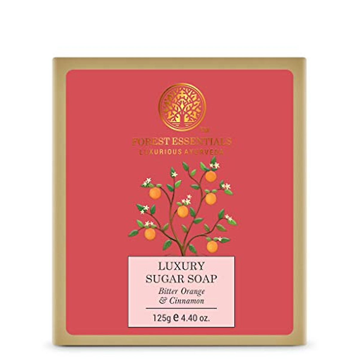 Forest Essentials Luxury Sugar Soap Bitter Orange & Cinnamon - 125g